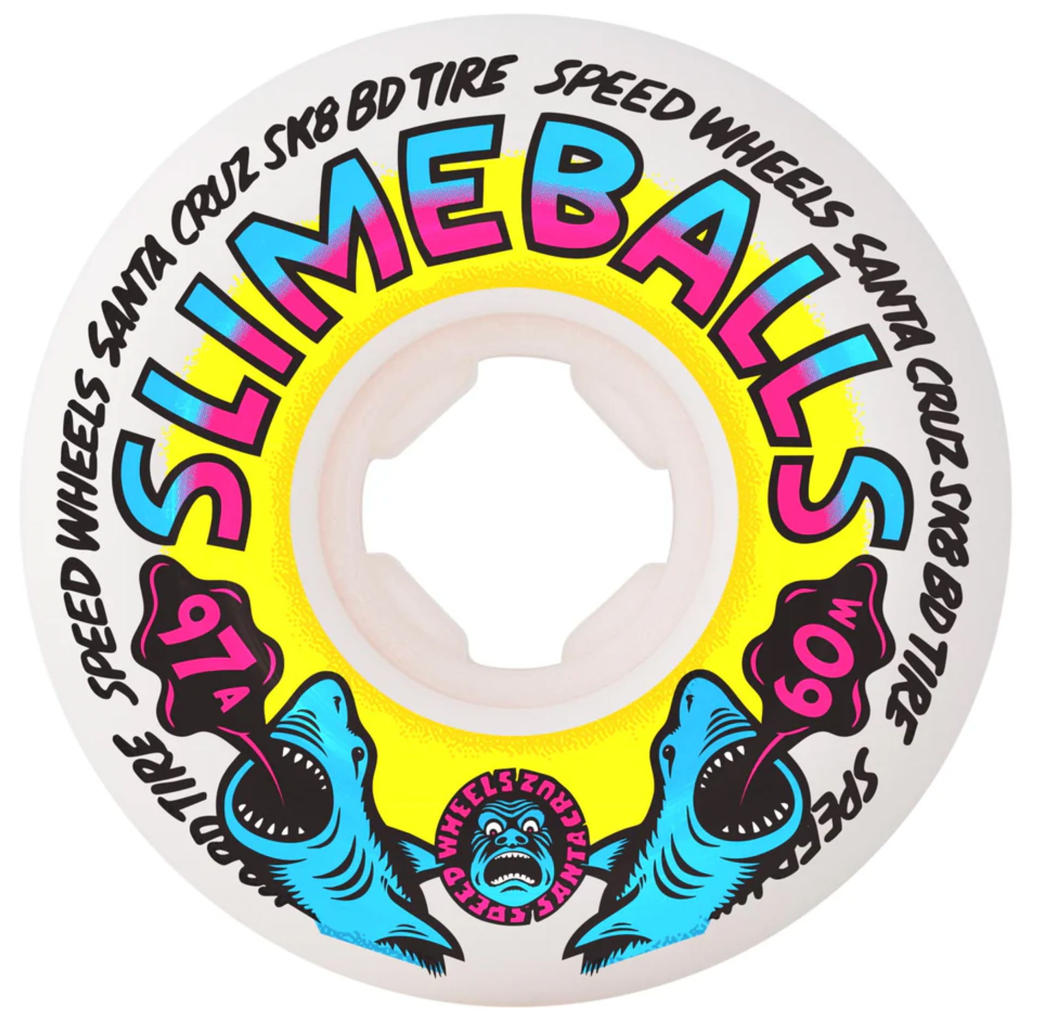 60mm Heritage Shark Spew Vomits 97a Slime Balls Skateboard Wheels – www ...